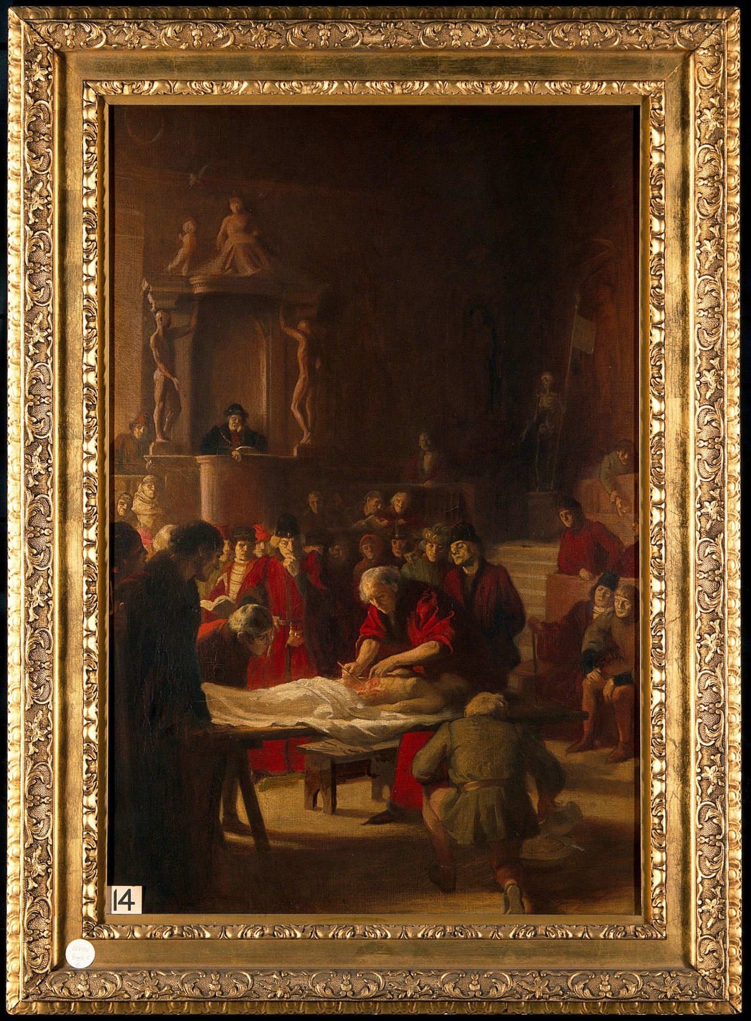 Mundinus, the Italian anatomist, making his first dissection in the ...